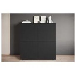 PC-Schrank OTTO HOME "Kenia, Sekret&auml;r, Home Office", graphite schwarz matt, B:120cm H:125cm T:39,5cm, Sekret&auml;re, Mit Push-to-open, Tastaturauszug und praktischem Stauraum