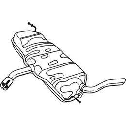 BOSAL Endschalld&auml;mpfer 233077 f&uuml;r SEAT