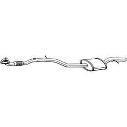 BOSAL Mittelschalld&auml;mpfer 284527 f&uuml;r Vaughall Opel