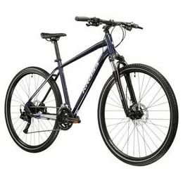 Crossrad KROSS "Crossrad Herren 28" Evado 5.0 blau 18 G&auml;nge" Gr. 53, blau, schwarz, Fahrr&auml;der, Herren, 53cm, 28 Zoll (71,12cm) hinten: 28 Zoll (71,12cm)