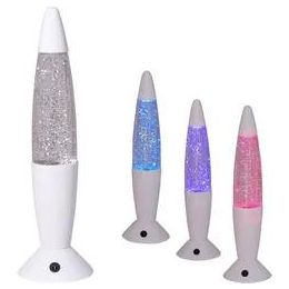 N&auml;ve N&Auml;VE LED Tischleuchte "GLITTER", bunt (wei&szlig;, transparent, bunt), &Oslash; 10cm H: 36cm, 1 Stk., Leuchten, Material: Metall/Kunststoff, Farbe: bunt, Ein- /Ausschalter, LED Tischleuchte