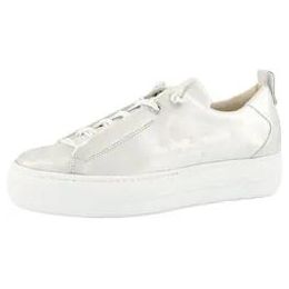 Sneaker Paul Green "Paul Green Sneaker Leder", Damen, Gr. 38,5, metallic silber, Leder, Schuhe Sneaker