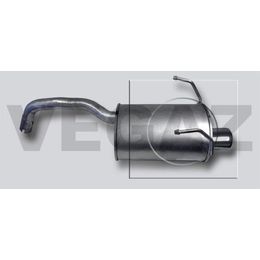 VEGAZ Endschalld&auml;mpfer fts371 hinten f&uuml;r Fiat