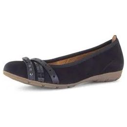 Ballerina Gabor "Eleganter Ballerina", Damen, Gr. 35,5, blau, Schuhe Ballerina