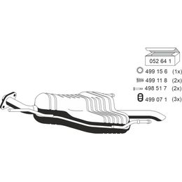 Ernst Endschalld&auml;mpfer 052160 f&uuml;r Opel GM