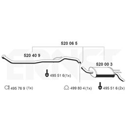 Ernst Endschalld&auml;mpfer 520065 f&uuml;r RENAULT