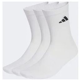 Sportsocken Adidas SPORTSWEAR "C ESS CRW 3P", Damen, Gr. XXL (49/51), wei&szlig;, wei&szlig;, schwarz, Obermaterial: 56% Baumwolle, 40% Polyester, 3% Elasthan, 1% Polyamid, Socken Sportsocken