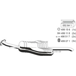 Ernst Endschalld&auml;mpfer 052122 f&uuml;r Opel GM