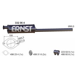 Ernst Mittelschalld&auml;mpfer 332064 f&uuml;r Ford