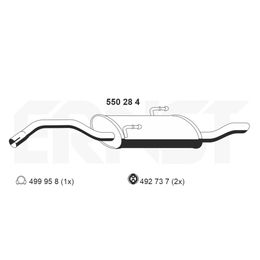 Ernst Endschalld&auml;mpfer 550284 f&uuml;r Citro&euml;n Fiat