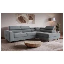Ecksofa OTTO HOME "AADEN Schlafsofa 254 cm - OTTO. Verl&auml;ssliche Qualit&auml;t.", anthrazit, B:254cm H:90cm T:199cm, 100% Polyester, Sofas, Ecksofa, mit Bettfunktion, Bettkasten, Kopfst&uuml;tzen, rechts/links bestellbar