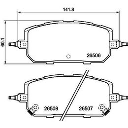 Hella Bremsbelagsatz, Scheibenbremse 8db355044221 f&uuml;r MAZDA (CHANGAN)