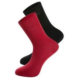 Businesssocken BOSS "2P RS Uni Logo CC W", Damen, Gr. 39-42, dunkelrot, Baumwolle, normal, Socken, mit BOSS Schriftzug