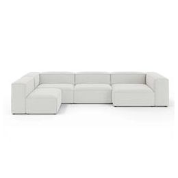 Wohnlandschaft OTTO HOME "HAILY U-Form mit Ottomane links/rechts, Ma&szlig;e B/T/H: 360/200/72 cm", beige (creme), B:360cm H:72cm T:200cm, 100% Polyester, Sofas, Wohnlandschaft, als Modul oder separat verwendbar, f&uuml;r individuelle Zusammenstellung