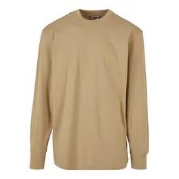 T-Shirt Urban Classics "Urban Classics Herren Tall Tee L/S", Damen, Gr. L, unionbeige, 100% Baumwolle, unifarben, oversize, Rundhals, Shirts T-Shirt