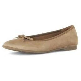 Ballerina Gabor "Eleganter Ballerina", Damen, Gr. 37,5, braun, Schuhe Ballerina