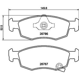 Hella Bremsbelagsatz, Scheibenbremse 8db355046041 f&uuml;r LANCIA