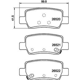 Hella Bremsbelagsatz, Scheibenbremse 8db355045941 f&uuml;r HYUNDAI