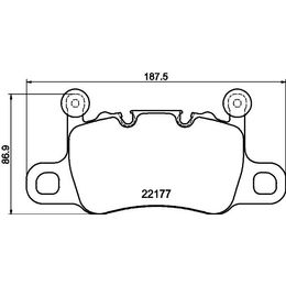 Hella Bremsbelagsatz, Scheibenbremse 8db355044741 Hinterachse f&uuml;r Porsche