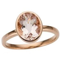 Goldring Firetti "Schmuck Geschenk Gold 585 Damenring Goldring Edelstein Farbstein" Gr. 18, rosa (ros&eacute;goldfarben, rosa), Fingerringe, Damen, 18, Ros&eacute;gold 585, 2mm, Goldring, mit Morganit