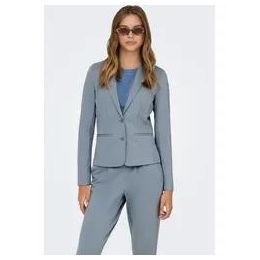 Jerseyblazer Only "ONLPOPTRASH &ndash; 2-Knopf Blazer mit taillierter Silhouette", Damen, Gr. S, tradewinds, Milano Rib, Obermaterial: 63% Viskose, 32% Nylon, 5% Elasthan, unifarben, regular fit h&uuml;ftlang, Blazer, regular fit, Milano Rib, Materialmix, Reverskragen, unifarben
