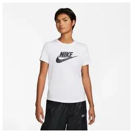 T-Shirt Nike SPORTSWEAR "Nike Sportswear Essentials Women's Logo T-Shirt", Damen, Gr. XL, wei&szlig;, Single Jersey, Obermaterial: 100% Baumwolle, Rundhals, Shirts T-Shirt, Basic Damen T-Shirt mit Logo