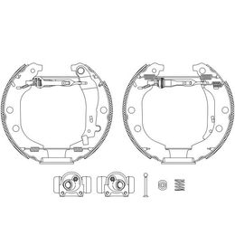 Hella Bremsbackensatz 8db355004371 f&uuml;r Peugeot