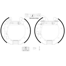 TEXTAR Bremsbackensatz Shoe Kit Pro 84060900 f&uuml;r Fiat Peugeot