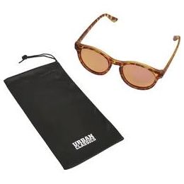 Sonnenbrille Urban Classics "Urban Classics Unisex Sunglasses Sunrise UC", Damen, braun leo, ros&eacute;, Sonnenbrillen Sonnenbrille
