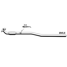 VEGAZ Abgasrohr or266erns vorne f&uuml;r OPEL