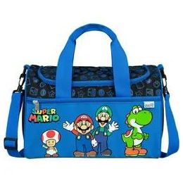 Sporttasche Scooli "Jurassic World", Kinder, Gr. B/H/T: 35cm x 23cm x 16cm, bunt (super mario), Polyester, bedruckt, Taschen Sporttasche