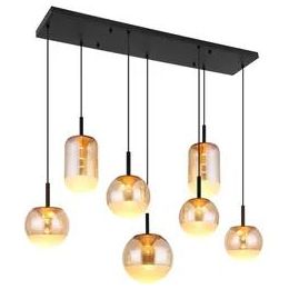 Globo LIGHTING H&auml;ngeleuchte "SEVERIN", schwarz matt, H: 130cm, 1 Stk., Leuchten, H&auml;ngelampe Esszimmer-Leuchte Esstischleuchte Wohnzimmer, H&auml;ngeleuchte