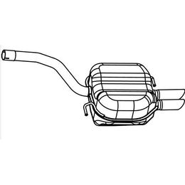 VEGAZ Endschalld&auml;mpfer vs603 hinten f&uuml;r VW