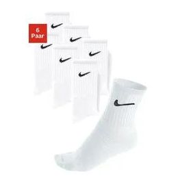 Sportsocken Nike, Damen, Gr. M (38/41), wei&szlig;, Baumwolle, Elasthan, Polyester, elastisch, Socken Sportsocken, mit Fu&szlig;frottee