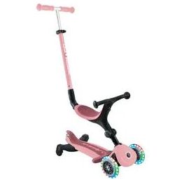 Tretroller Globber "GO-UP ACTIVE LIGHTS 360, mit Leuchtrollen", pastellrosa, Roller, KinderB:29cm L:67cm, Aufsitzrad, Laufrad und Scooter, B:29cm L:67cm