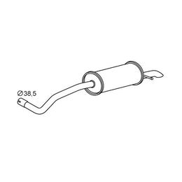 VEGAZ Endschalld&auml;mpfer sks153 f&uuml;r SEAT
