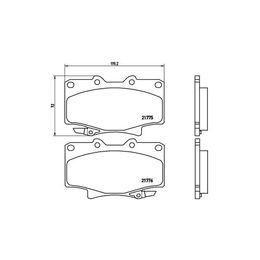 MAGNETI MARELLI Bremsbelagsatz, Scheibenbremse 363700483025 f&uuml;r TOYOTA SATURN