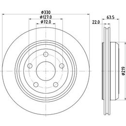Hella Bremsscheibe 8dd355122511 330mm 22mm f&uuml;r DODGE JEEP