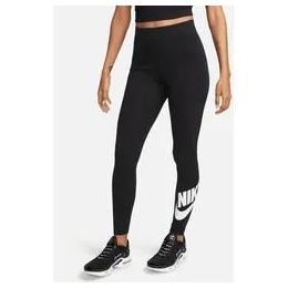 Leggings Nike SPORTSWEAR "W NSW NK CLSC GX HR TIGHT FTRA", Damen, Gr. XXL, N-Gr, schwarz-wei&szlig; (schwarz, wei&szlig;), Obermaterial: 47% Baumwolle, 41% Polyester, 12% Elasthan, Hosen Leggings