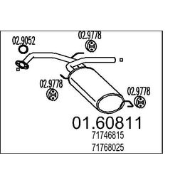 MTS MARKENTECHNIKSERVICEGMBH & CO. KG MTS Endschalld&auml;mpfer 0160811 f&uuml;r Fiat