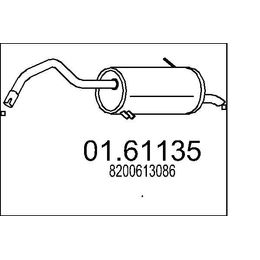 MTS MARKENTECHNIKSERVICEGMBH & CO. KG MTS Endschalld&auml;mpfer 0161135 f&uuml;r RENAULT