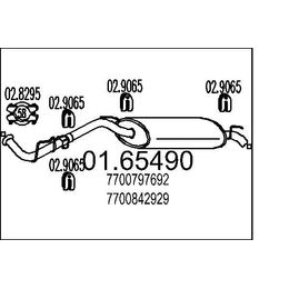 MTS MARKENTECHNIKSERVICEGMBH & CO. KG MTS Endschalld&auml;mpfer 0165490 f&uuml;r RENAULT