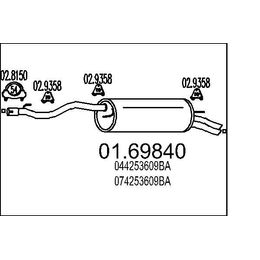 MTS MARKENTECHNIKSERVICEGMBH & CO. KG MTS Endschalld&auml;mpfer 0169840 f&uuml;r VW