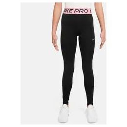 Leggings Nike "G NP LEGGING", Kinder, Gr. L (152/158), N-Gr, balck, Obermaterial: 83% Polyester, 17% Elasthan, Hosen Leggings, mit Mesh-Eins&auml;tzen, mit Dri-FIT-Technologie, elastisch