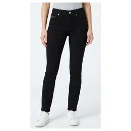 Slim-fit-Jeans MAC "RICH SLIM", Damen, Gr. 42, L&auml;nge 30, schwarz, schwarz d999, Denim/Jeans, Obermaterial: 71% Baumwolle, 16% Polyester, 11% Modal, 2% Elasthan, unifarben, slim fit lang, Jeans Slim-fit-Jeans, mit Stretch