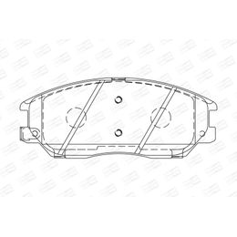 Champion Bremsbelagsatz, Scheibenbremse 572518ch f&uuml;r SSANGYONG HYUNDAI
