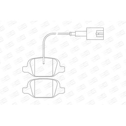 Champion Bremsbelagsatz, Scheibenbremse 573400ch f&uuml;r FIAT ABARTH