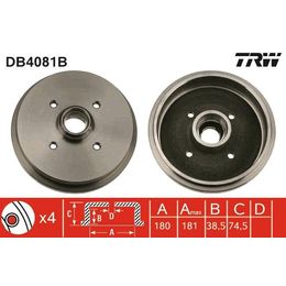 TRW Bremstrommel db4081b f&uuml;r VW
