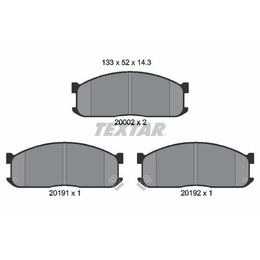 TEXTAR Bremsbelagsatz, Scheibenbremse 2000201 f&uuml;r FORD NISSAN MAZDA KIA MITSUBISHI