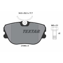 TEXTAR Bremsbelagsatz, Scheibenbremse 2106804 f&uuml;r SAAB